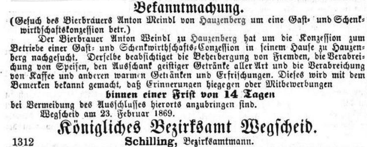 Schankgenehmigung beantragt